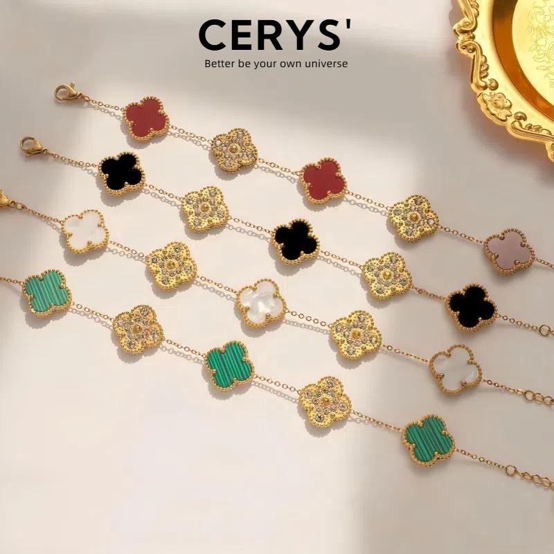 Clover leaf bracelet,clover bracelet,titanium bracelet,gelan - TikTok ...