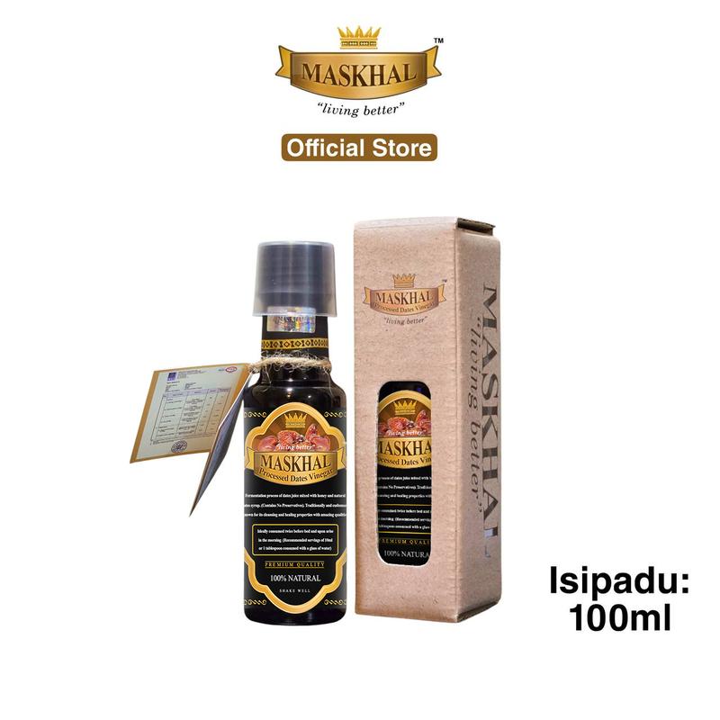 MASKHAL Premium Quality Date Vinegar (100ml) | Cuka Kurma - TikTok Shop ...