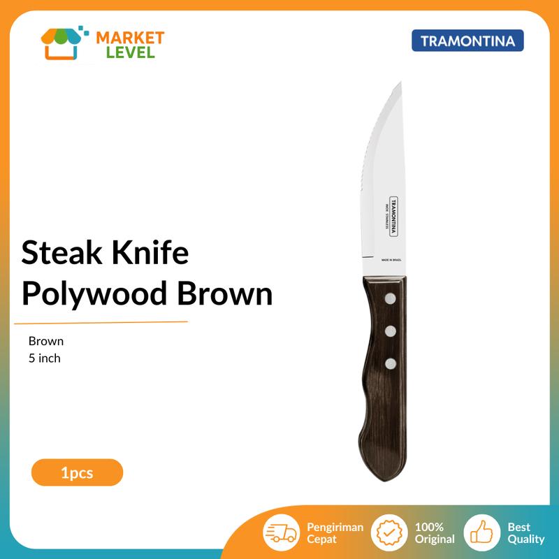 Tramontina - Pisau Steak / Steak Knife Polywood Brown - Shop | Tokopedia
