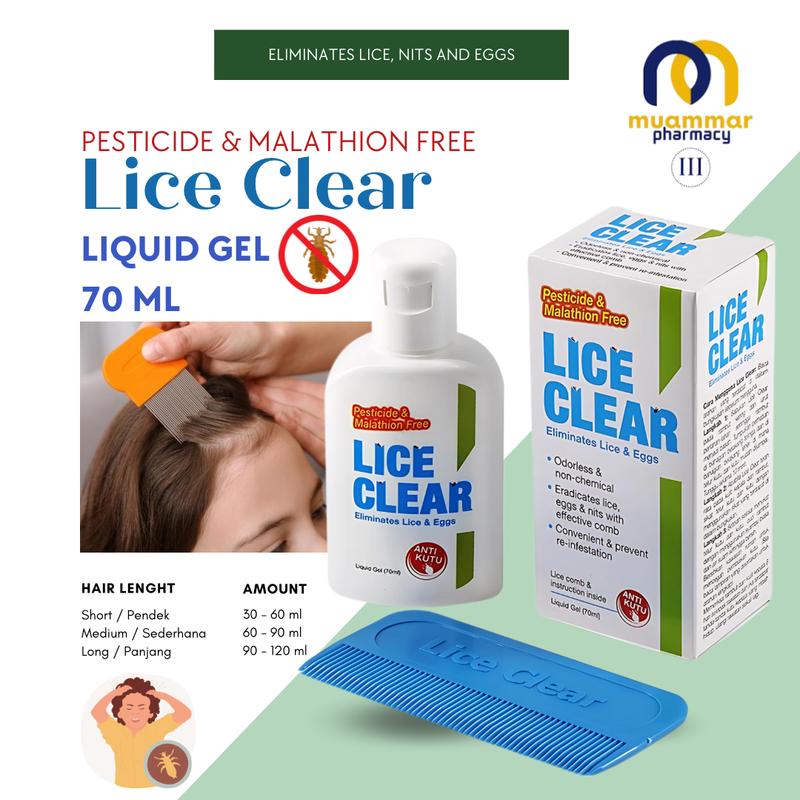 Lice Clear Liquid Gel 70ml menghapuskan kutu, Anak kutu, dan - TikTok ...