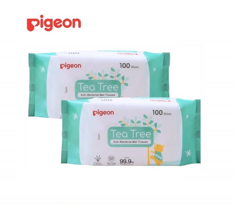 Pigeon: Tea Tree Wet Tissue ( 2 packets ) - TikTok Shop Malaysia