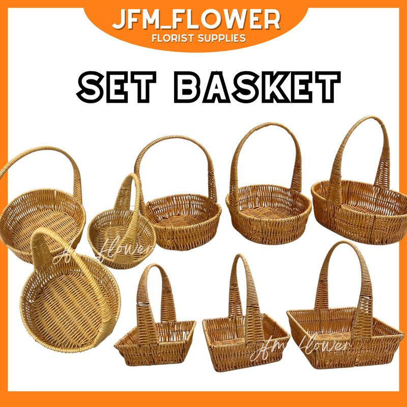 **1SET** PREMIUM Rattan Basket/ Bakul Bunga/ Bakul Hantaran/ - TikTok ...