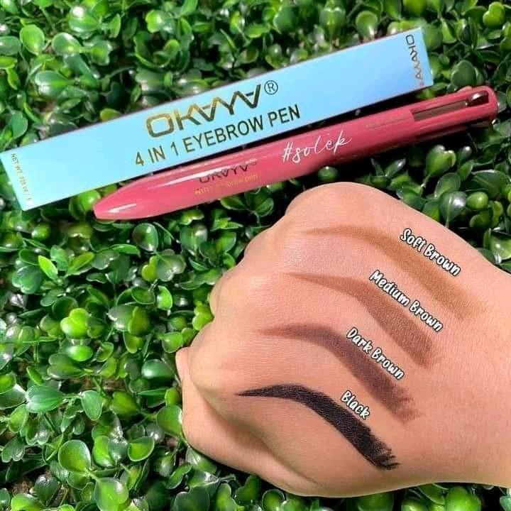 EYEBROW PEN OKAYA 4 IN 1 COLOUR - TikTok Shop Malaysia