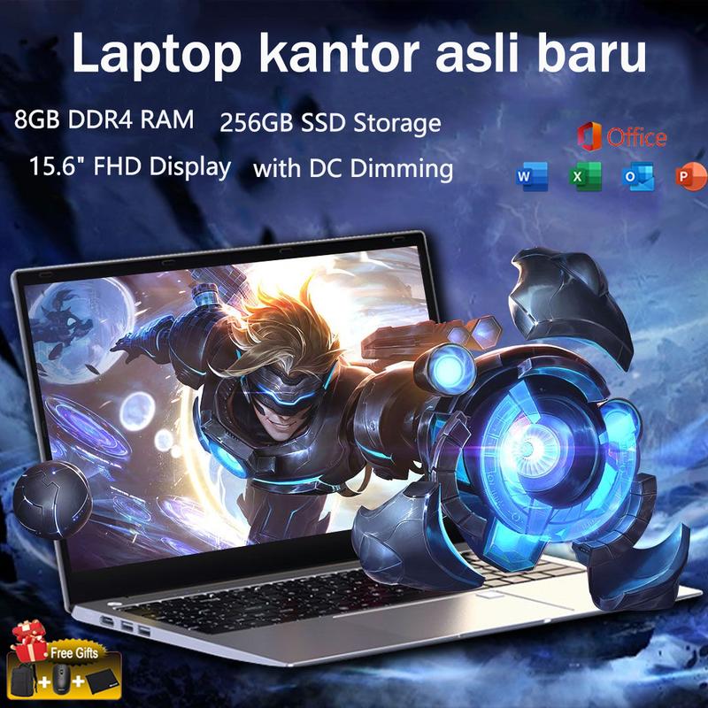 AMOLI 【NEW】Laptop layar HD 15,6 inci RAM 8GB +256GB SSD Gam - Shop ...