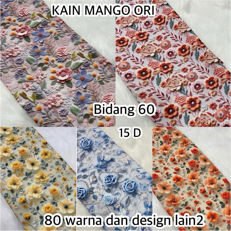 Kain Passang Kain Mango Bidang 60 Suit 3.5 Meter Kain Corak 15D ...