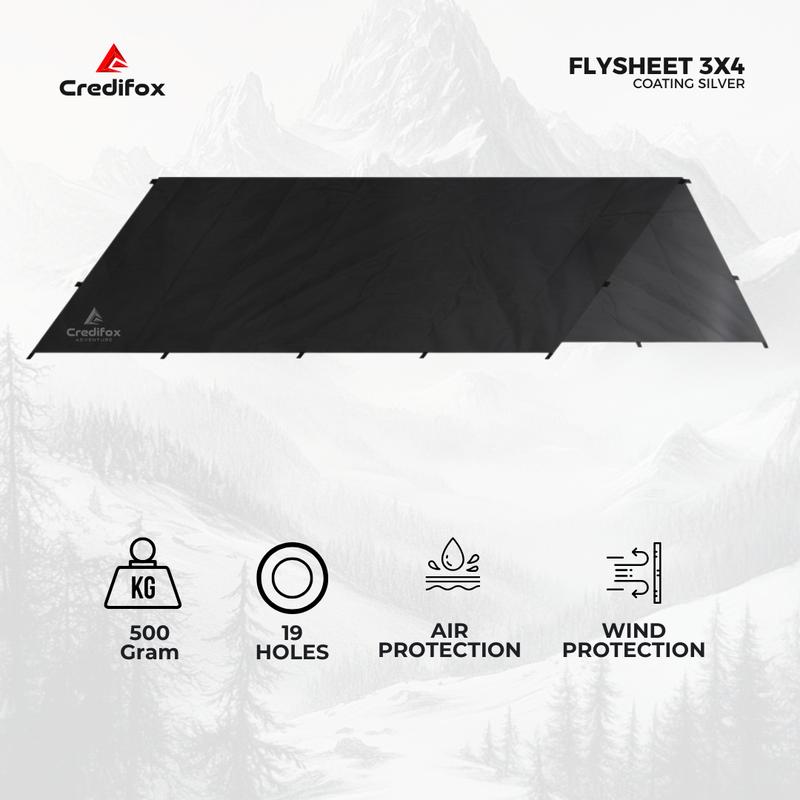 CREDIFOX Flysheet Tenda 3x4 Coating Silver Waterproof - Plesit Tenda ...