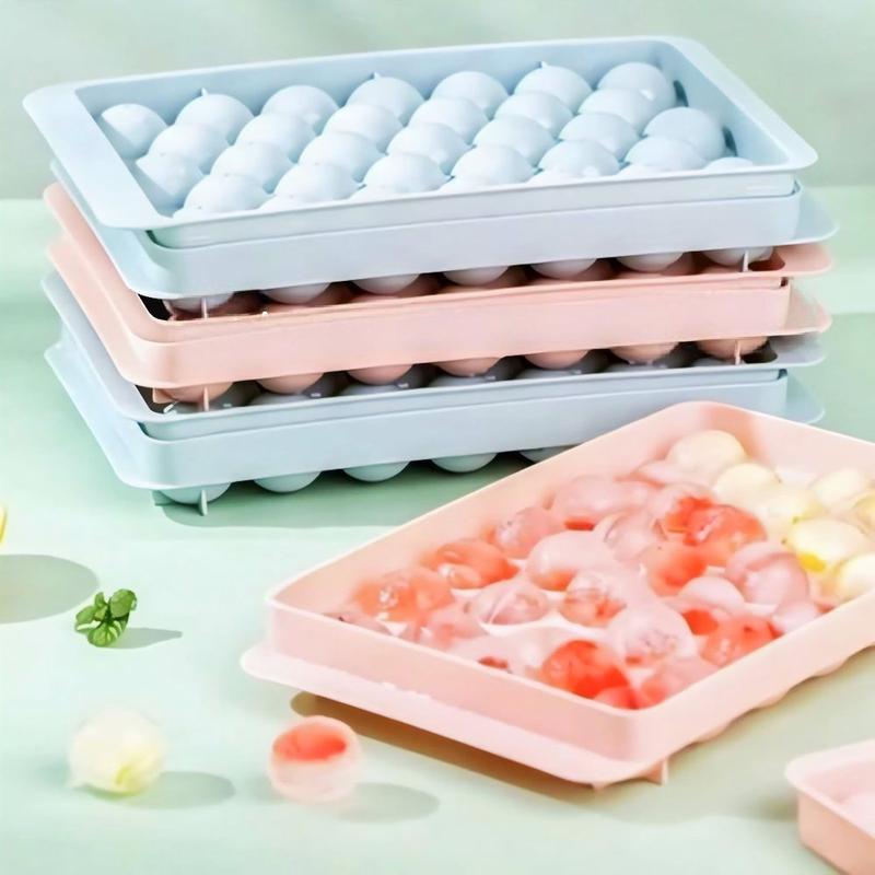 Cetakan Es Batu Bulat 33 Lubang Food Grade PP Plastik Tahan Lama Mudah ...