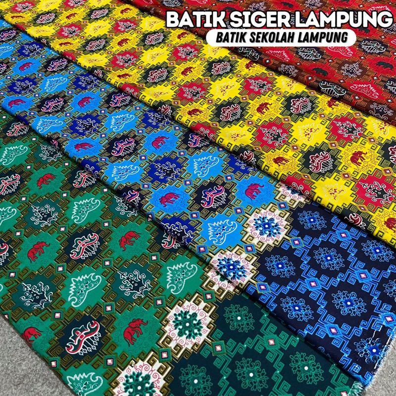 Kain Batik Sekolah Siger Lampung - Bahan Besway Ringan Lembu - Shop ...