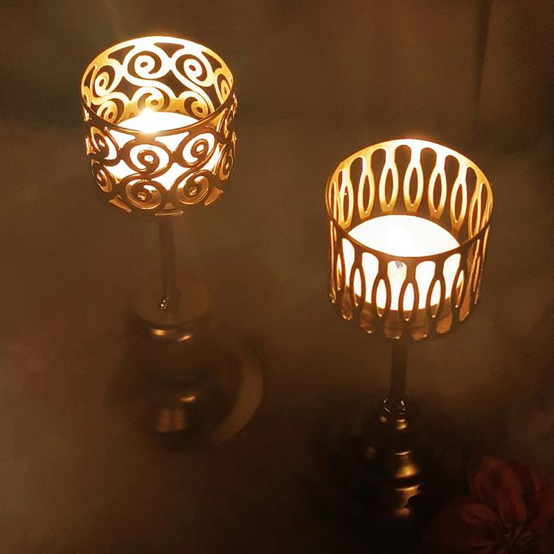 【Raya】Retro Metal Candlestick Family Decoration Candlestick Candle ...