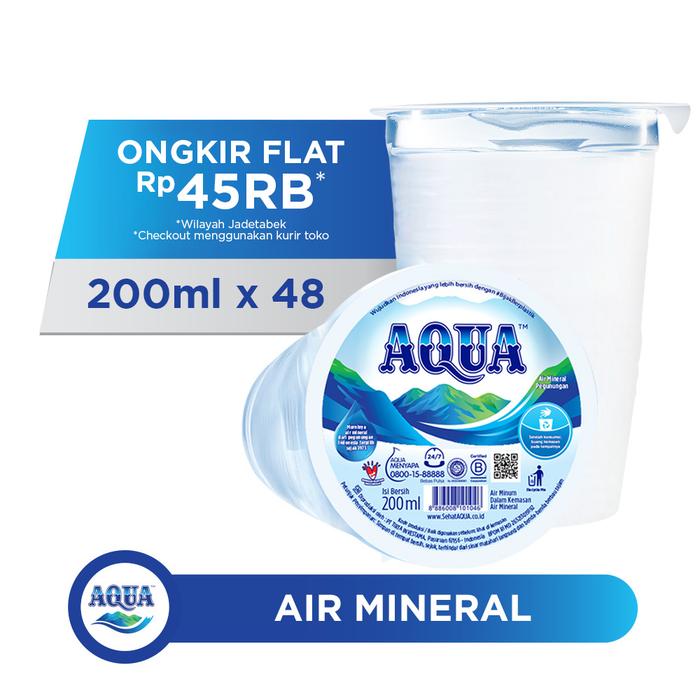 Promo AQUA Air Mineral 200ml x 48 cup (1 box) - Jakarta Utara - AQUA ...