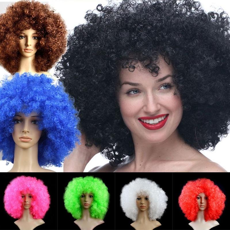 Rambut Palsu Kerinting Afro, Gaya Baru Fesyen, Warna Hitam, Untuk ...