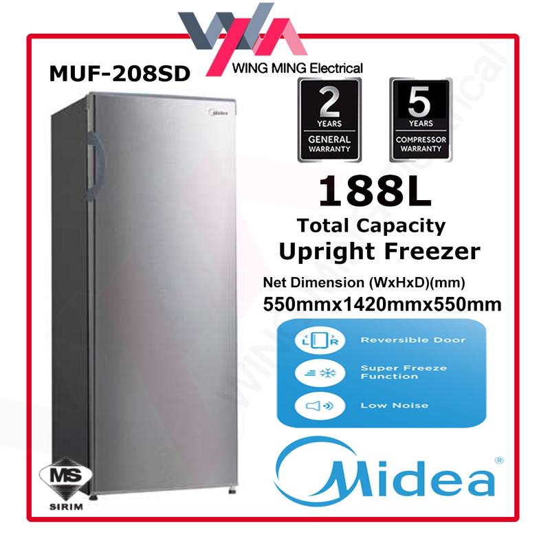 Midea 188L Upright Freezer MUF-208SD | Single Door Reversibl - TikTok ...