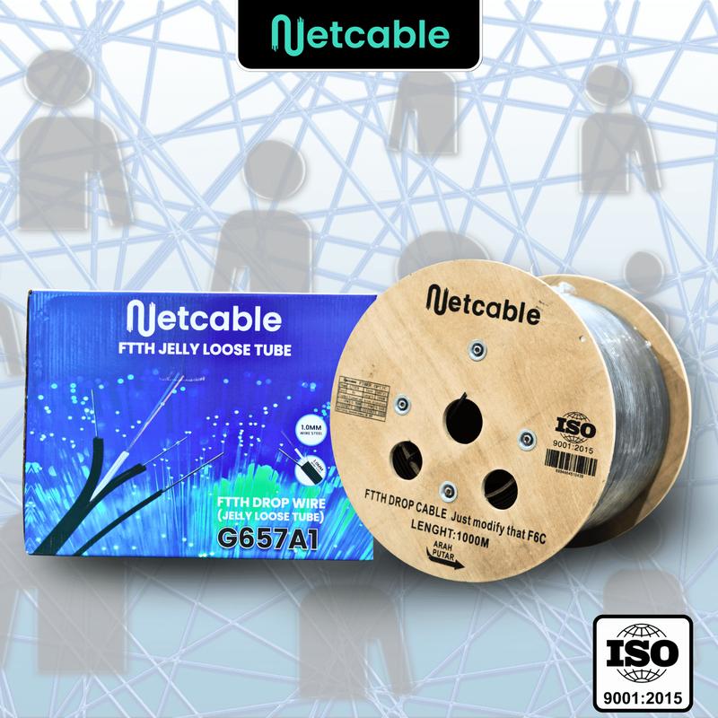 NETCABLE Kabel Fiber Optik Jelly Tube 6 Core 3 Seling 1KM | Dropcore ...