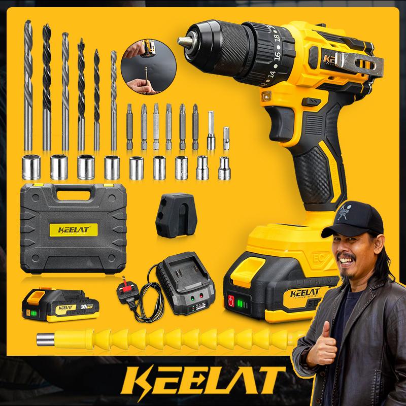 【KEELAT】 KCD010 20V Brushless Electric Drill Cordless Impact - TikTok ...