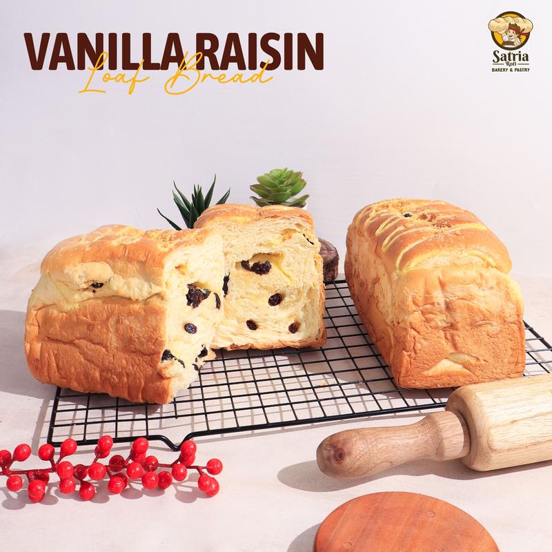Vanilla Raisin Loaf Bread Roti Jumbo Cemilan Viral - Shop | Tokopedia