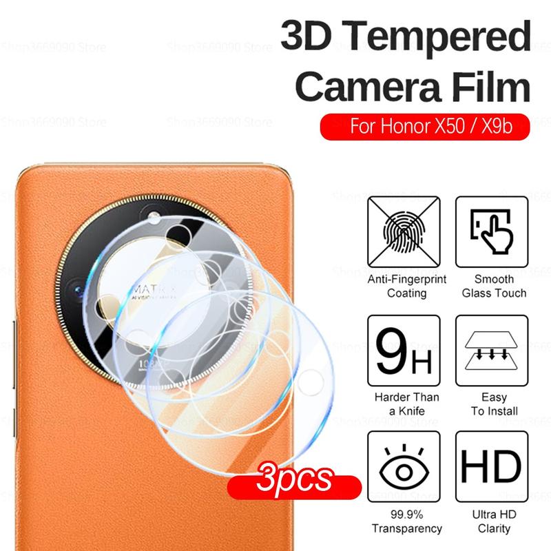 1~3pcs Rear Lens Protector Case For Honor X50 X9b Clear Tempered ...