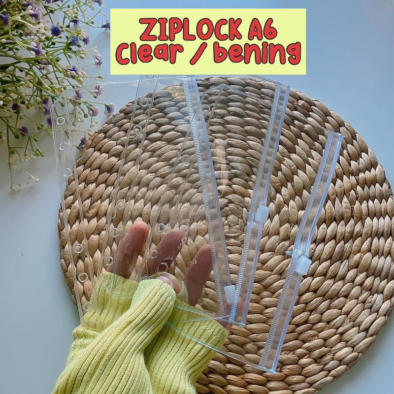 1 pcs ziplock clear / bening untuk binder A6 - Shop | Tokopedia