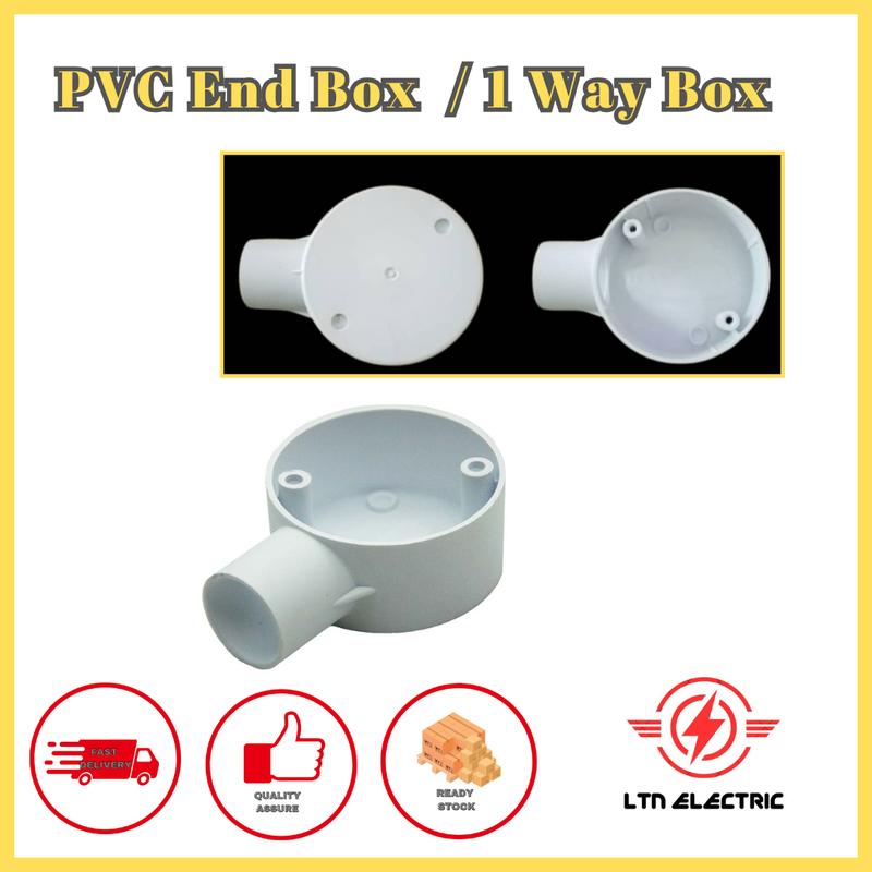 PVC 1WAY BOX/ END BOX 20mm & 25mm 100pcs/50pcs/30PCS - TikTok Shop Malaysia