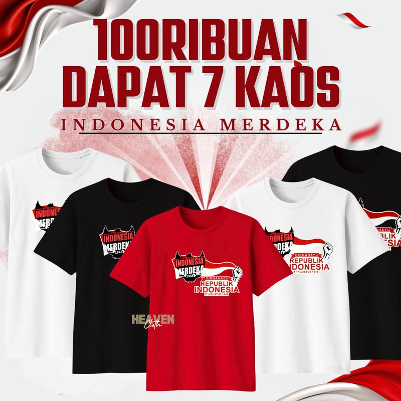 100RIBUAN DAPAT 7 KAOS KEMERDEKAAN 17 AGUSTUSAN LENGAN PENDE - Shop ...