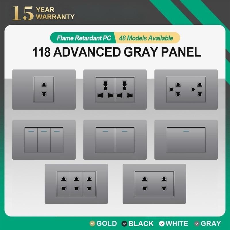 GeoStar Gray White Black Gold Square White Stainless Steel Gray ...