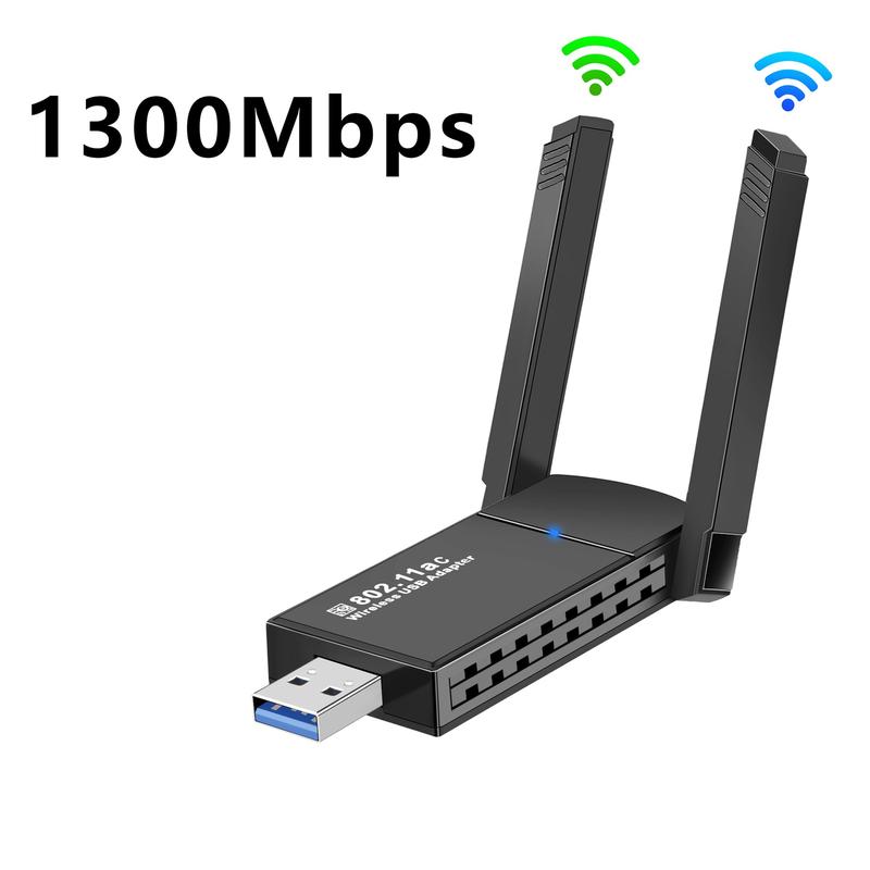 1300Mbps 2.4G & 5GHz WiFi 5 Network Wireless Wlan Receiver USB - TikTok ...