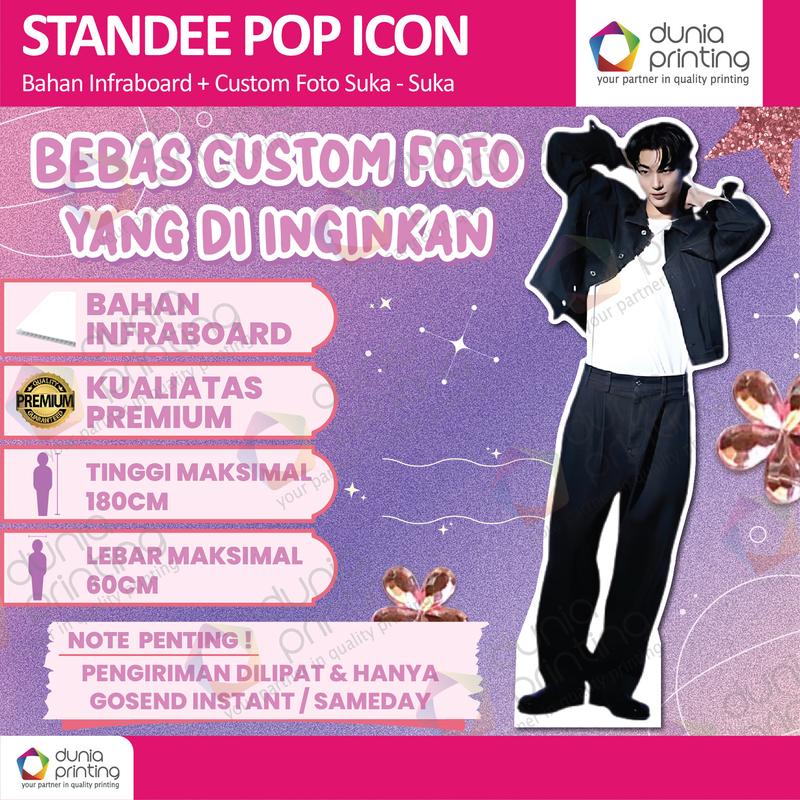 Standee Pop Icon / Standee Kpop / Human Stande Real Size - Shop | Tokopedia