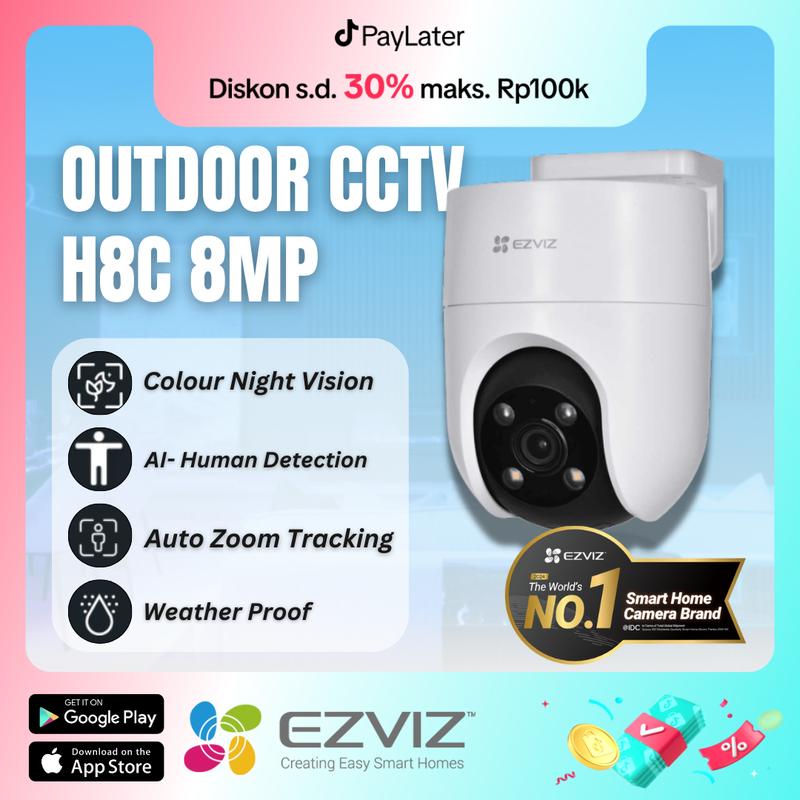 EZVIZ H8C 8MP Outdoor CCTV Camera Pan & Tilt Wifi - Shop | Tokopedia