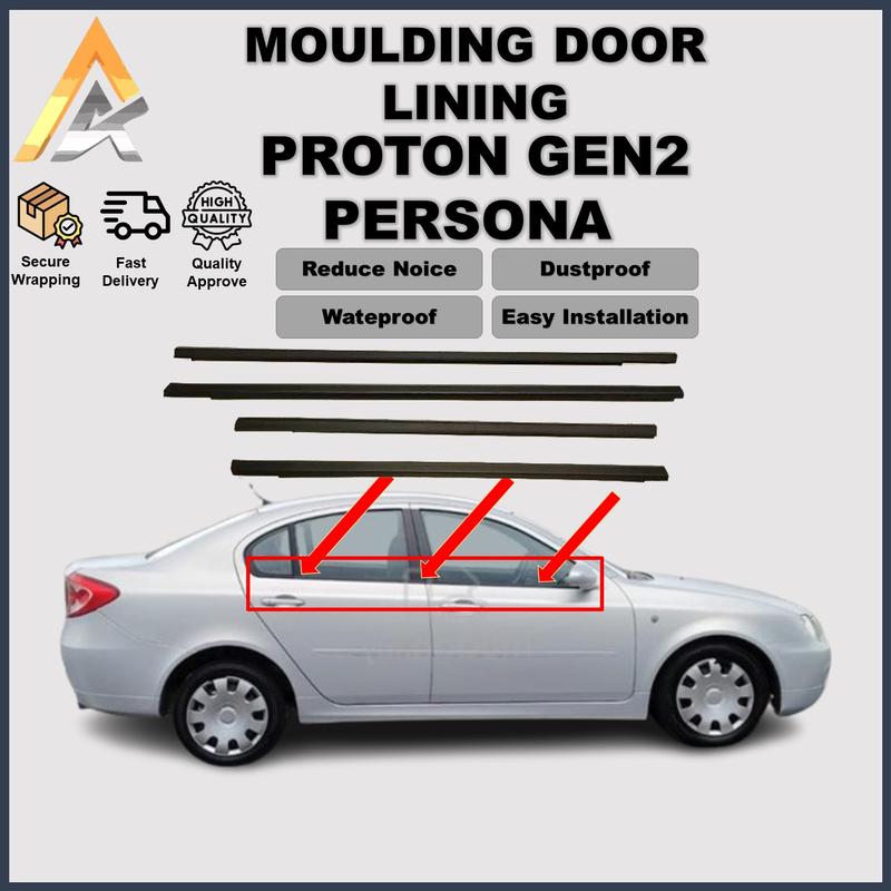 ORIGINAL Proton Gen 2 Persona 2005-2015 Glass Door Moulding Seal ...