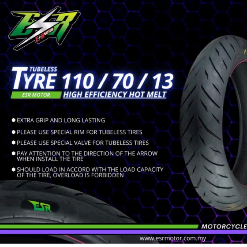 ESR TAYAR 110/70-13 ORIGINAL - TikTok Shop Malaysia