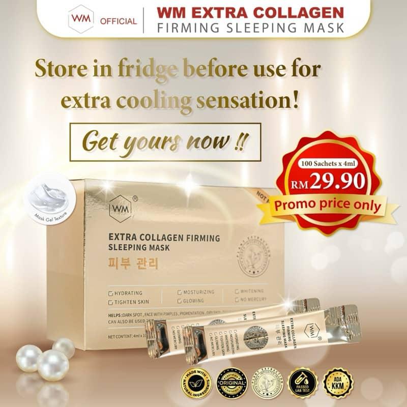 WM EXTRA COLLAGEN FIRMING SLEEPING MASK 1Box(100sch)HQ Original ...