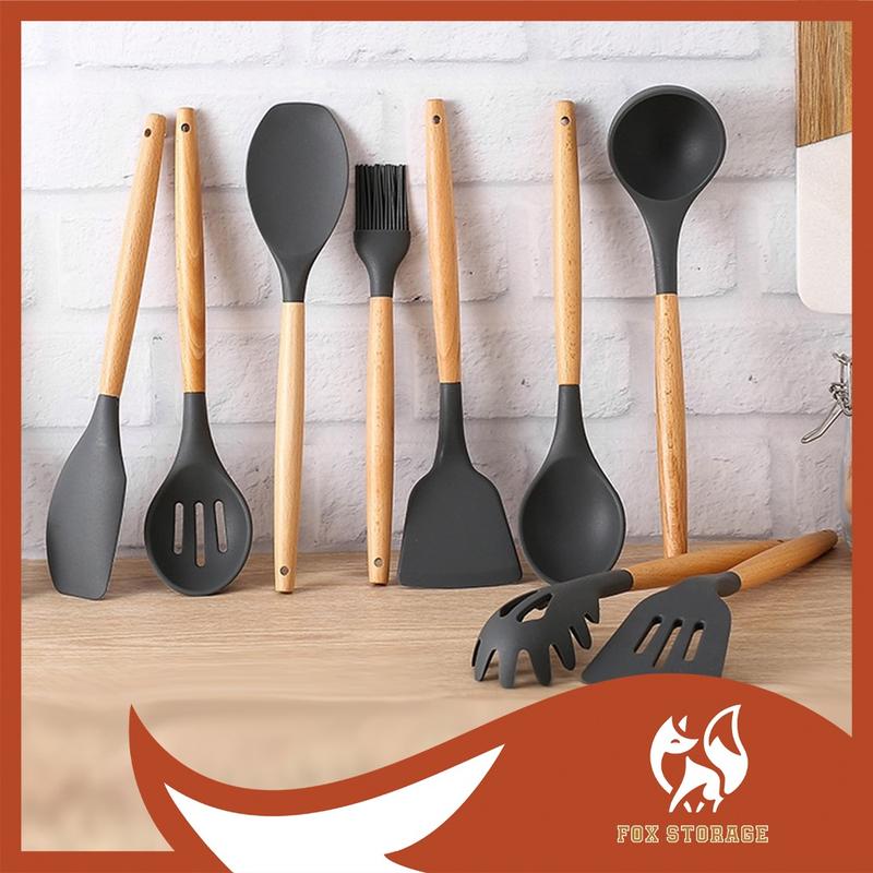 FOX STORAGE 12Pcs Cooking Utensils Cutleries Set Kitchen Cookware ...