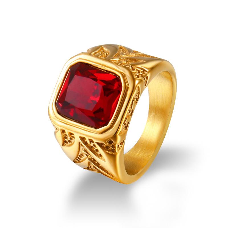 Fashion Personality Trend Simple Men's Arrow Red Ring - TikTok Shop ...