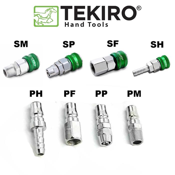 Jual TEKIRO Quick coupler 1/4 Konektor Selang Kompresor Angin Tipe SF ...