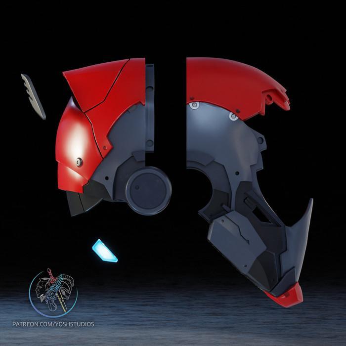 Jual 3D Print Magnetik Cyberpunk Red Hood Helmet/Helm/Topeng/Mask ...