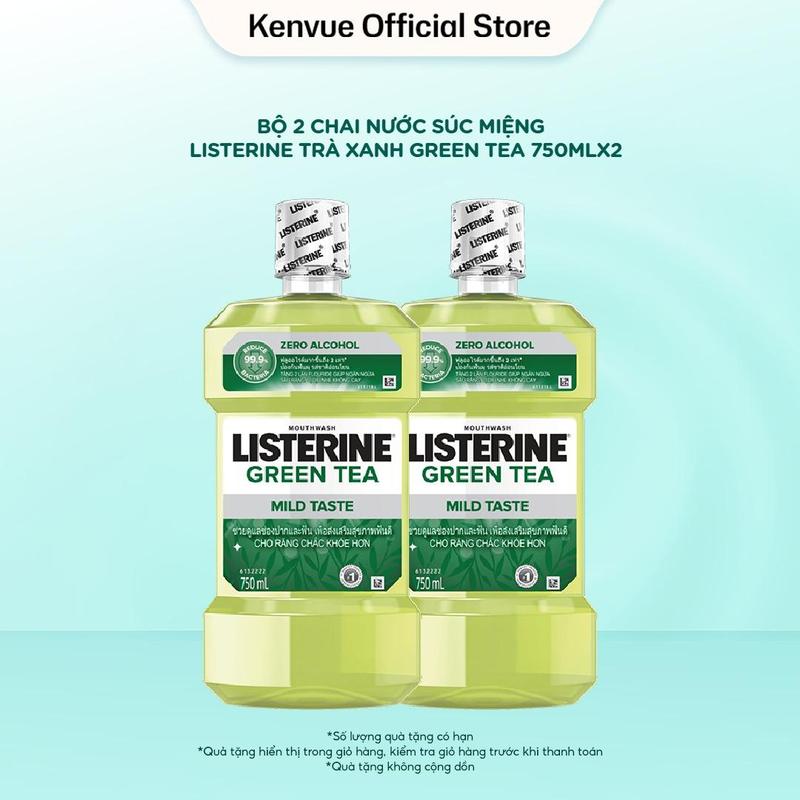 [LS2] Bộ 2 Chai Nước Súc Miệng Listerine Trà Xanh Green tea 750mlx2 ...