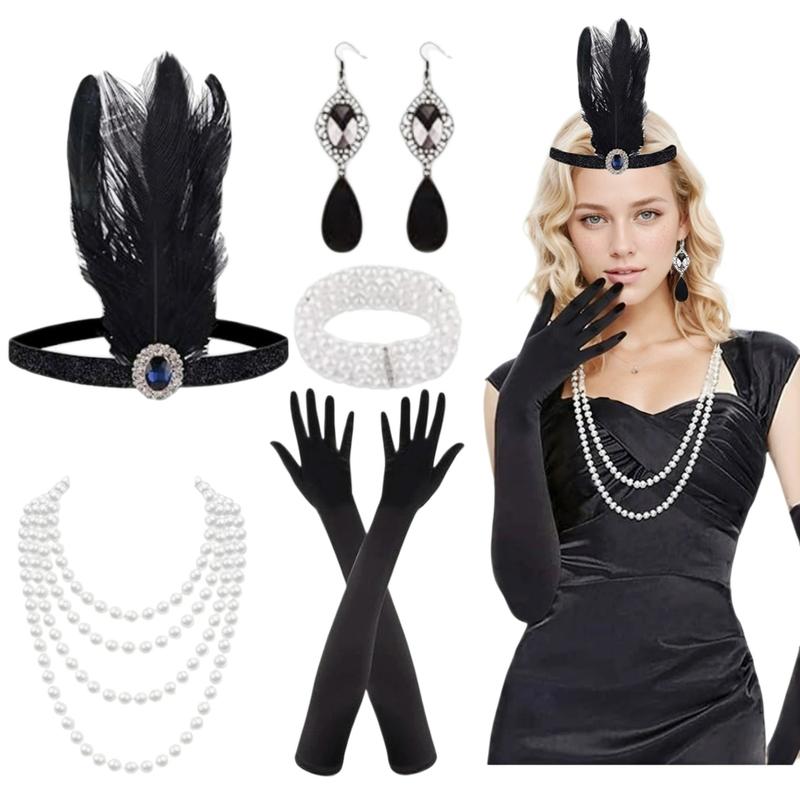 Set Aksesori Gatsby, Gaya 1920-an Flapper, Tema Roaring 20, dengan ...
