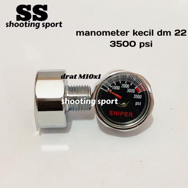 Ready boskuh Manometer dm 22 3500 psi drat m10x1 merk sniper,Manometer ...