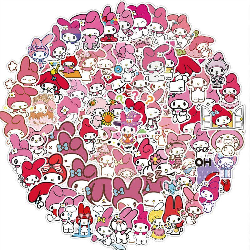 100pcs Kuromi My Melody Stickers DIY Bike Laptop Luggage Phone - TikTok ...