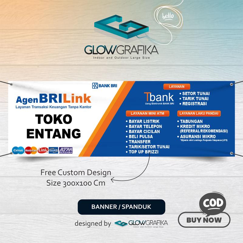 Cetak Spanduk Banner Agen BRI Link - Shop | Tokopedia