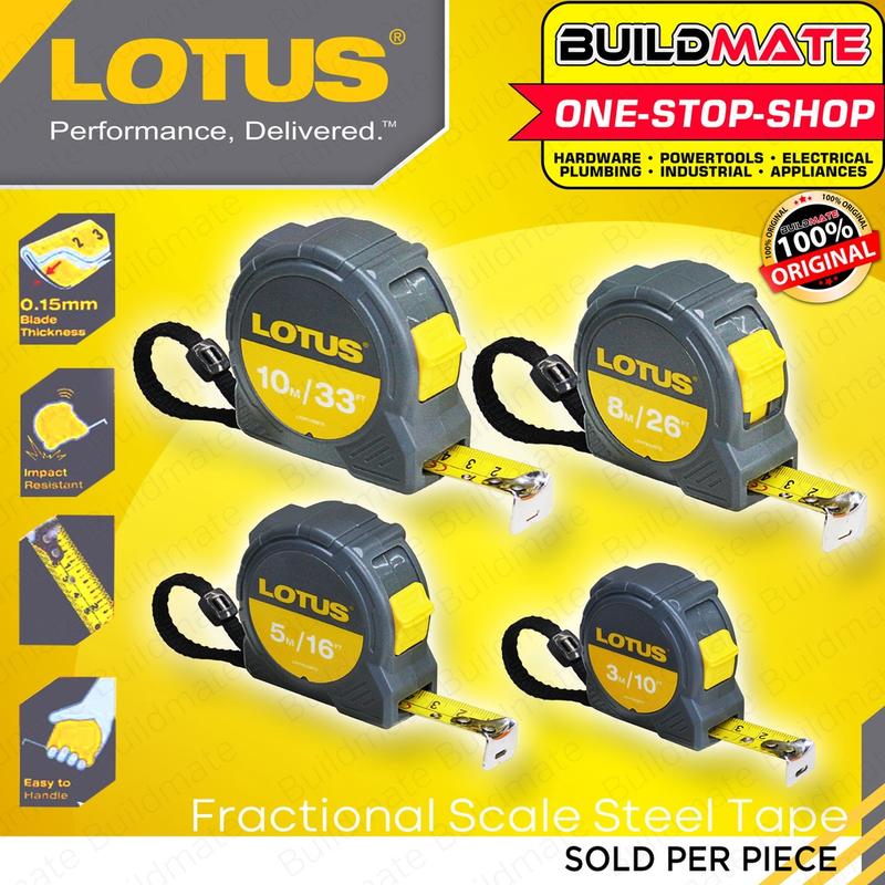 BUILDMATE Lotus Steel Tape 3M | 5M | 8M | 10M Fractional Scale - TikTok ...