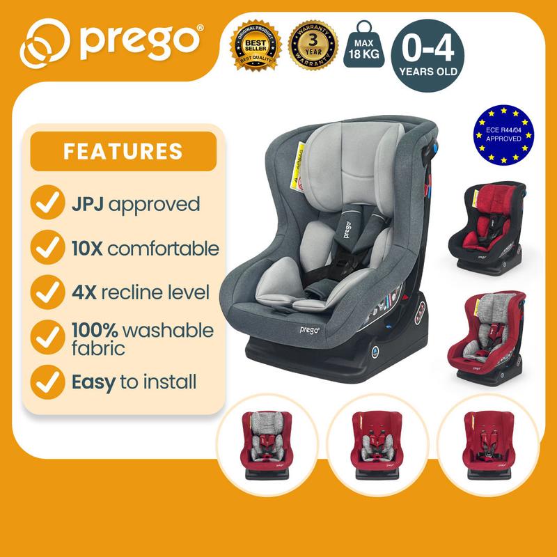 Prego Baby Class Series 777 Child Safety Car Seat (0-18kg) Dark ...