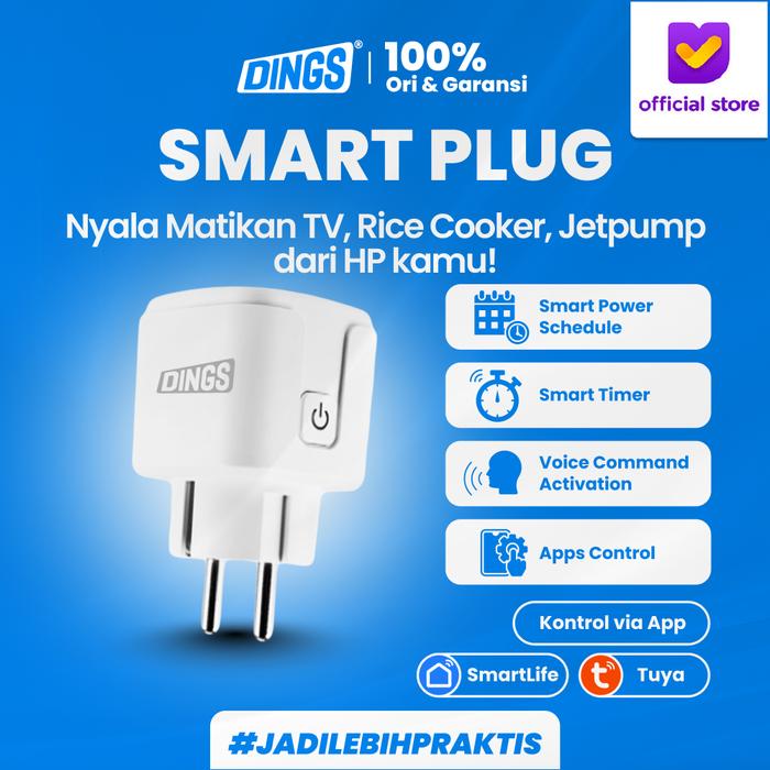 Promo DINGS Smart Plug Wifi Wireless Colokan Stop Kontak Staker Steker ...