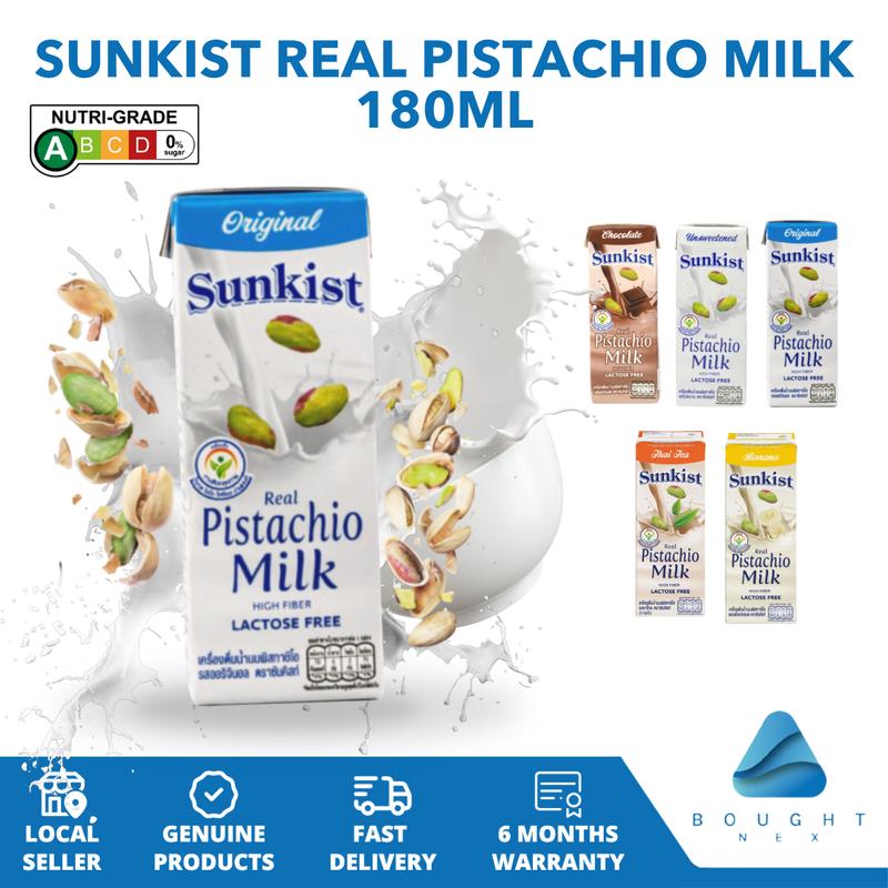 Sunkist Real Pistachio Milk 180ml Chocolate Original Unsweetened ...