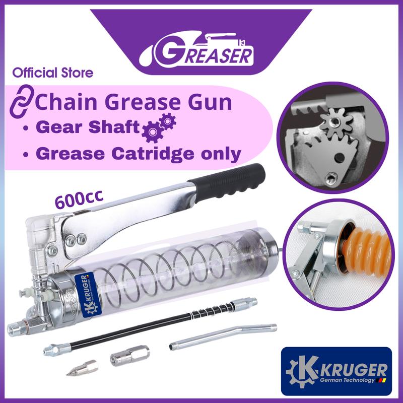Greaser Chain Gear Grease Gun / Grease Pump 600cc Double Shaft - TikTok ...