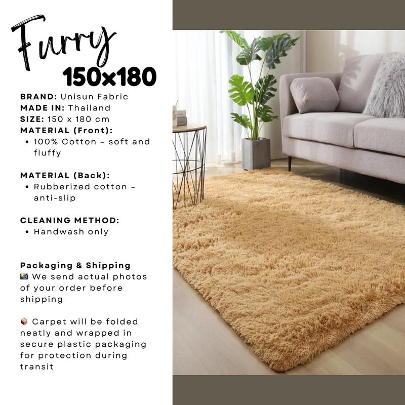 150X180 FURRY CARPET FURR DESIGN Cotton Non-slip Indoor.Carpets ...