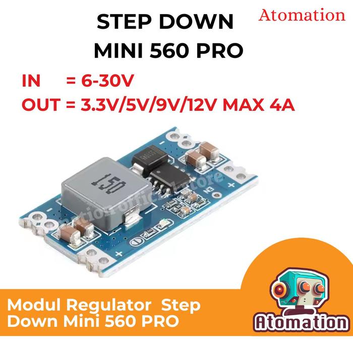 Promo Modul Step Down Mini 560 Mini560 PRO Up To 4A Regulator Tegangan ...