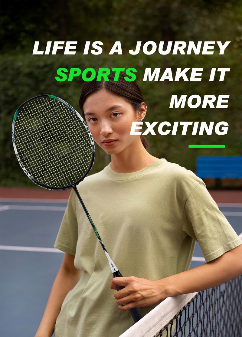 2025 NEW ORBITAL SMASH 2025 Paket Raket Bulutangkis Black/White Full Carbon 4U G5 Tipe Menyerang ...