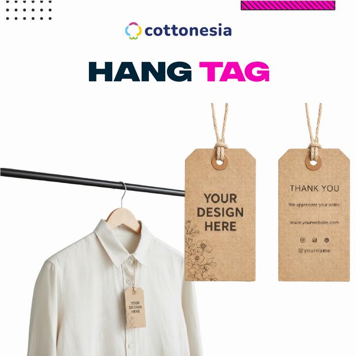 Promo Cetak label Hang Tag price Tag Label produk Tag Baju - Jakarta ...