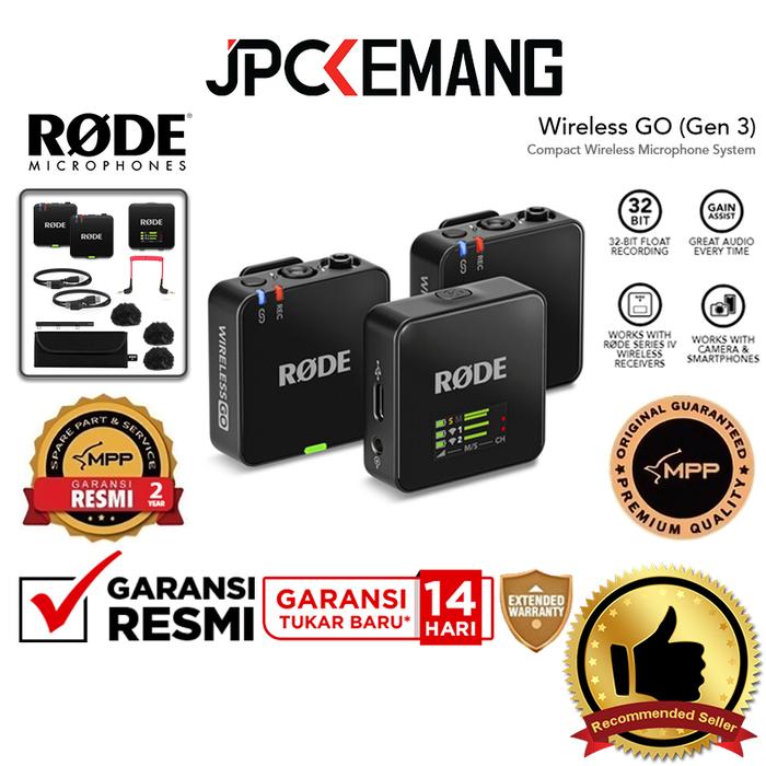 Promo RODE WIRELESS GO Gen 3 Dual Wireless Microphone Rode Wireless GO ...