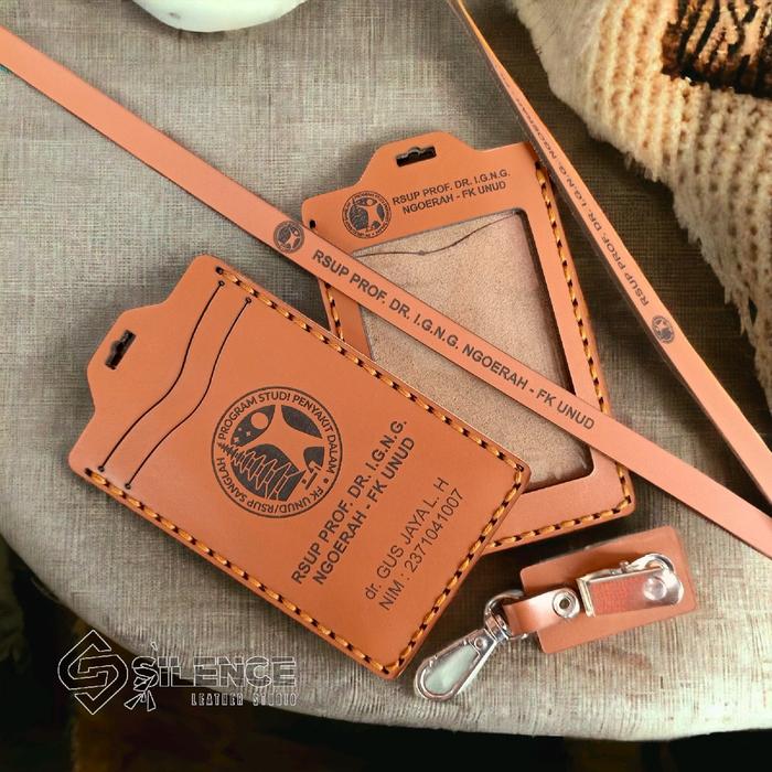Jual Holder Name Tag Kulit | Holder Id Card Kulit | Name Tag Holder ...